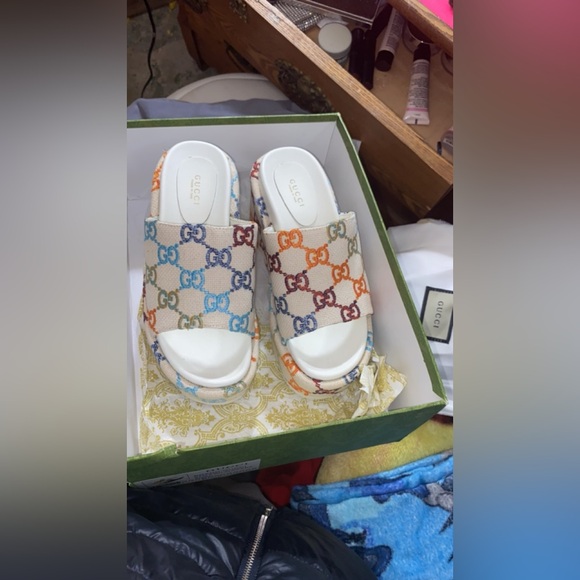 Gucci | Shoes | Gucci Wedge Slippers | Poshmark